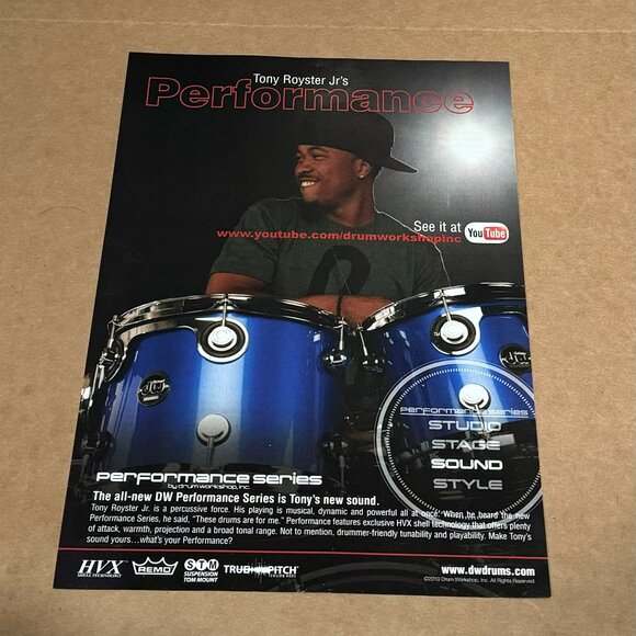 DW | Other | Tony Royster Jr Dw Drums 21 Print Advertisement | Poshmark